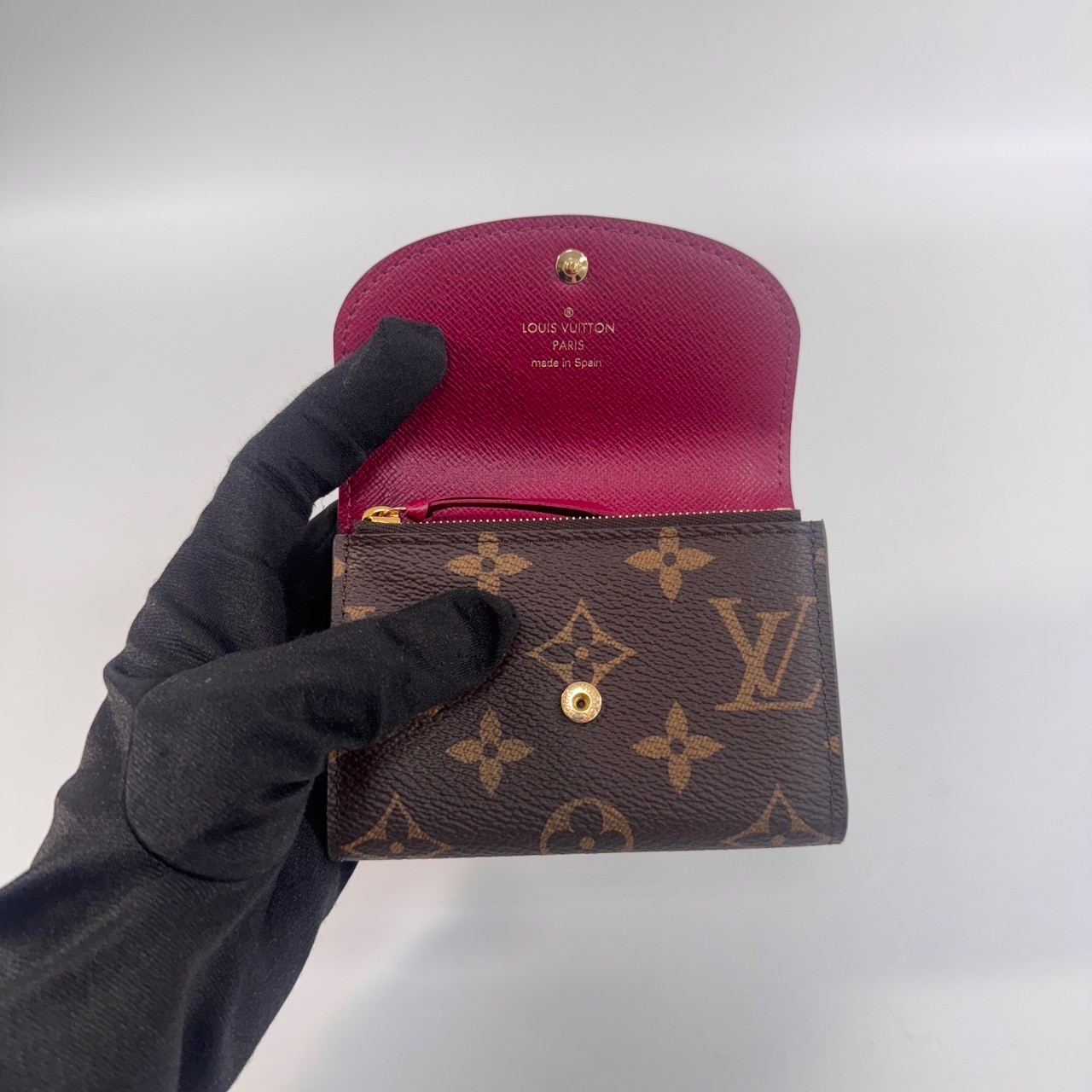 路易威登 LOUIS VUITTON Rosalie 零錢包 經典帆布 紫紅色 M41939 晶片款 原花ROSALIE零錢包 原廠盒子/防塵 ...