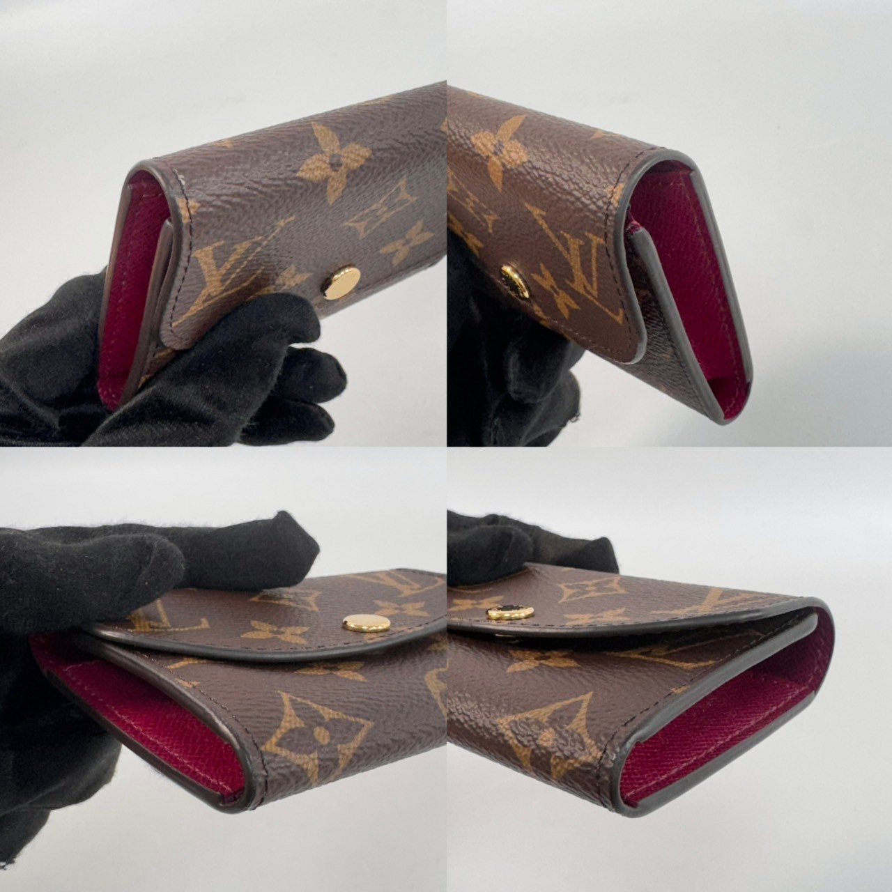 路易威登 LOUIS VUITTON Rosalie 零錢包 經典帆布 紫紅色 M41939 晶片款 原花ROSALIE零錢包 原廠盒子/防塵 ...